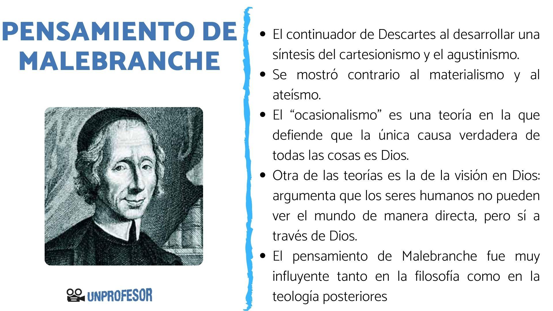 Pensamiento de MALEBRANCHE - resumen para estudiar
