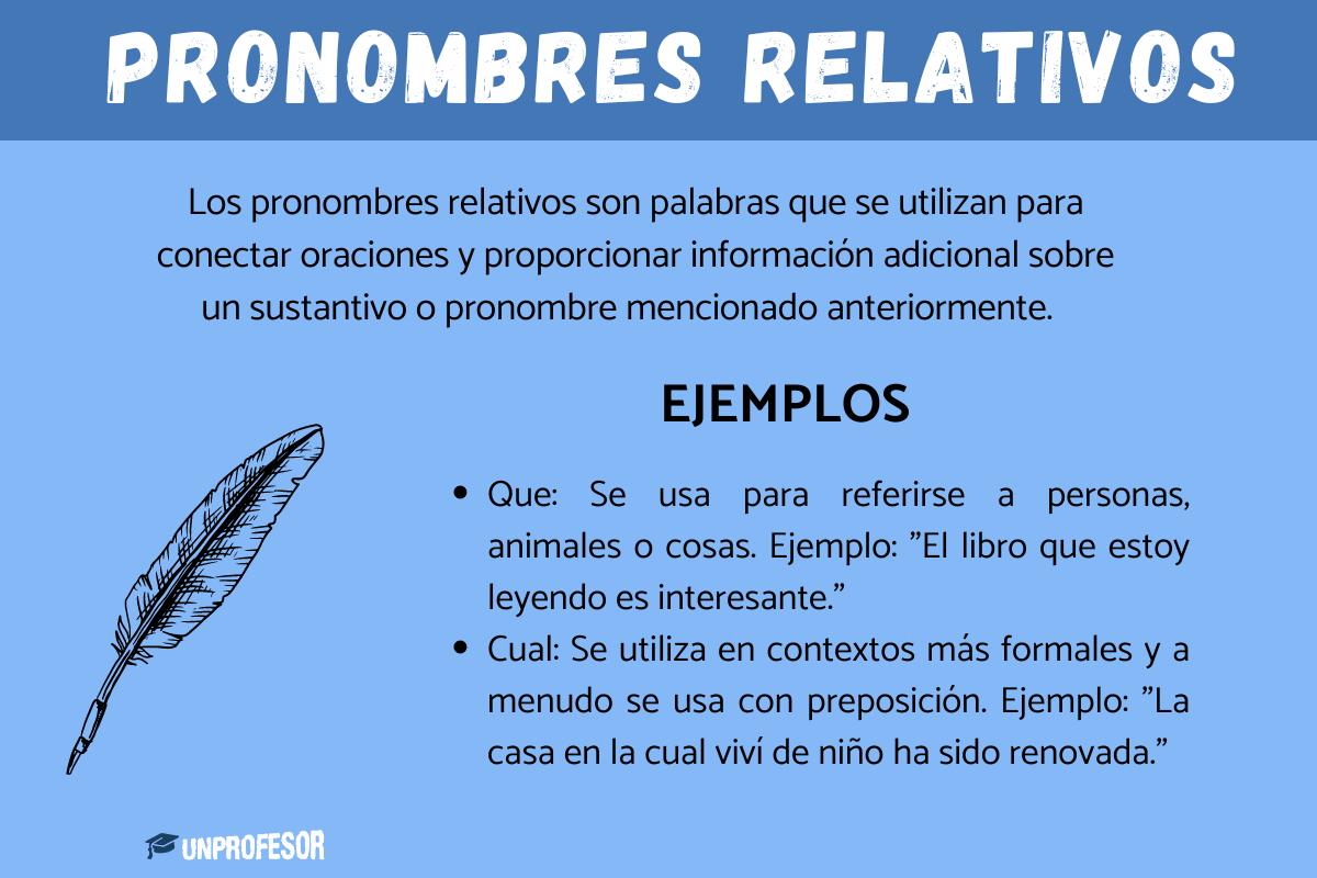 50 ejemplos de pronombres RELATIVOS