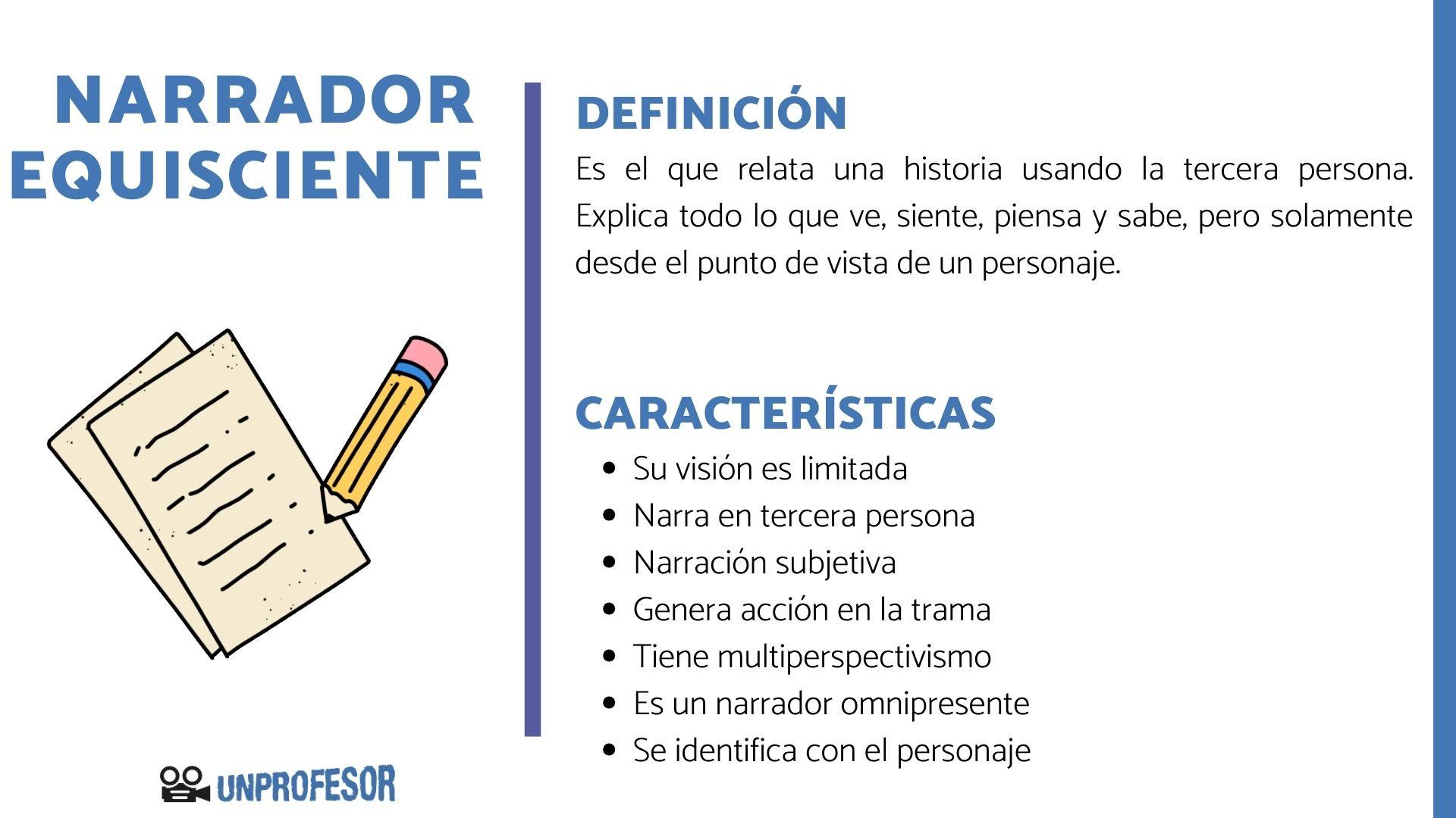 Narrador EQUISCIENTE: características y ejemplos