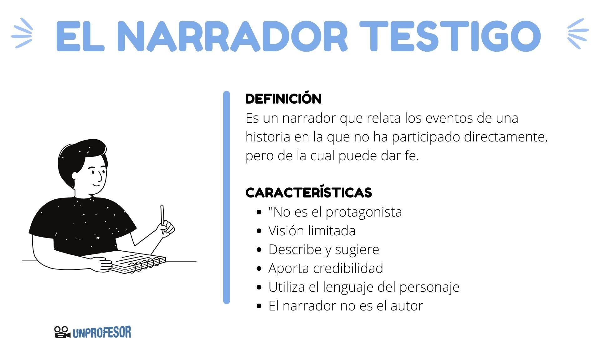 Qué es un narrador TESTIGO - con ejemplos