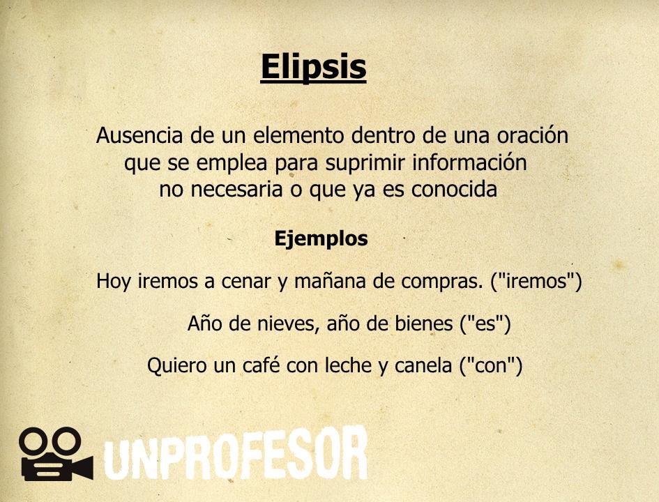 Ejemplos de elipsis