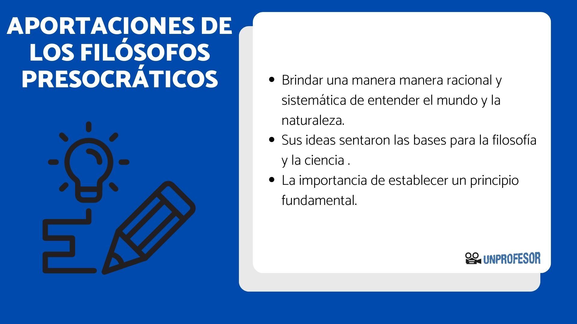 3 aportaciones de la filosofía PRESOCRÁTICA - resumen