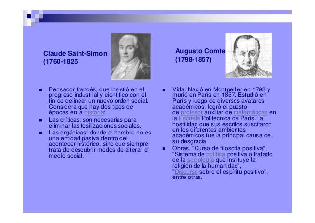 8 diferencias entre SAINT-SIMON y COMTE destacadas - RESUMEN!!