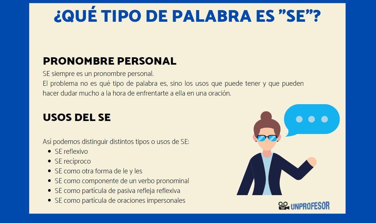 Qué es el pronombre IMPERSONAL y ejemplos