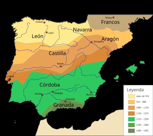 La RECONQUISTA española: mapa, causas, fin... - ¡resumen!