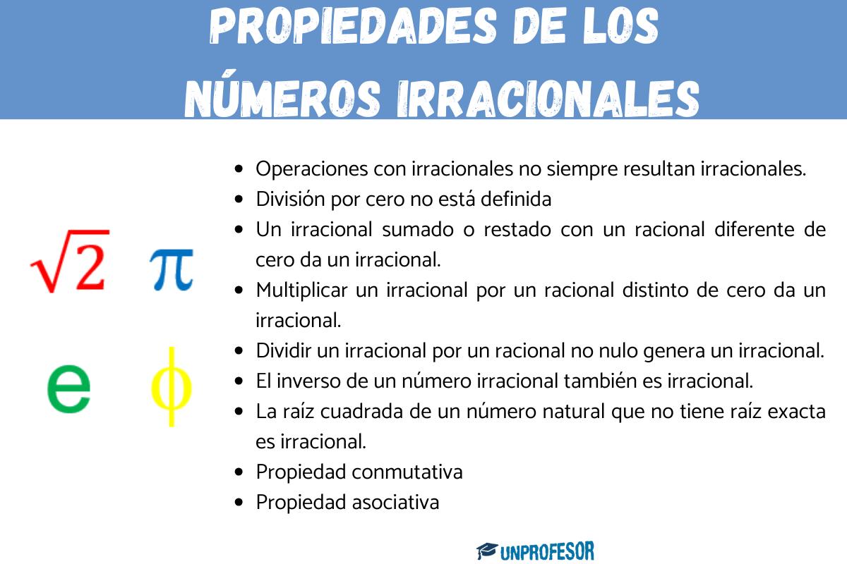 9 propiedades de los números IRRACIONALES