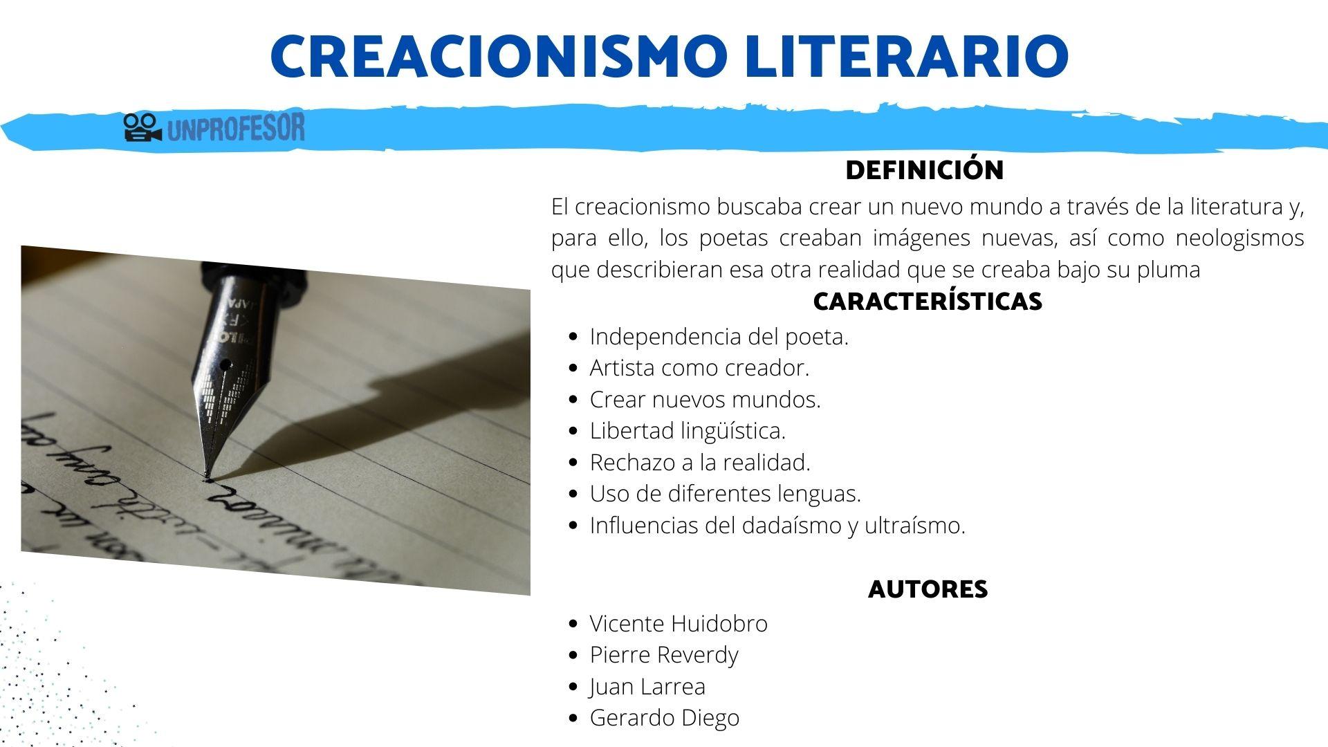 Qué es el CREACIONISMO literario características, autores y ejemplos