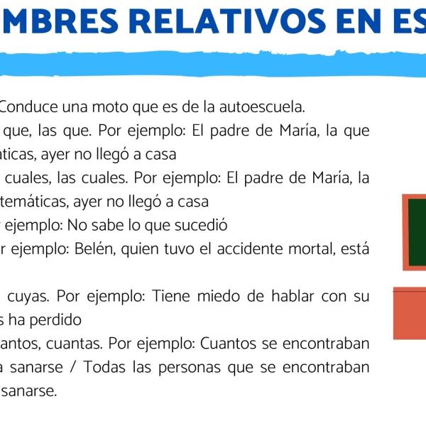 Pronombres Temas De Enseanza Pronombres Relativos