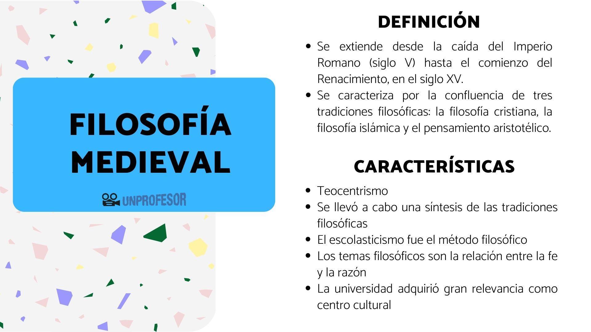 5 corrientes de la filosofía MEDIEVAL - resumen