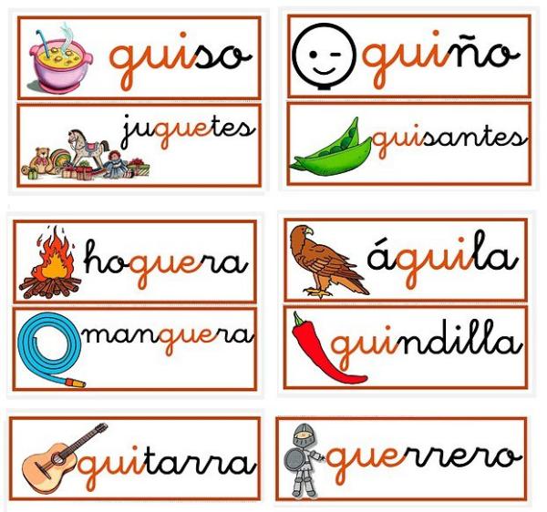  40 Palabras Con GUE Y GUI Sin Di resis Con EJEMPLOS Y V DEO 