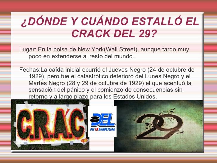 Causas y consecuencias del Crack del 29 - ¡¡Resumen CORTO!!