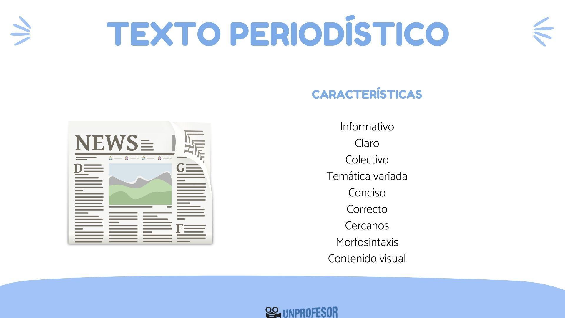 ESTRUCTURA de un texto periodístico y sus características