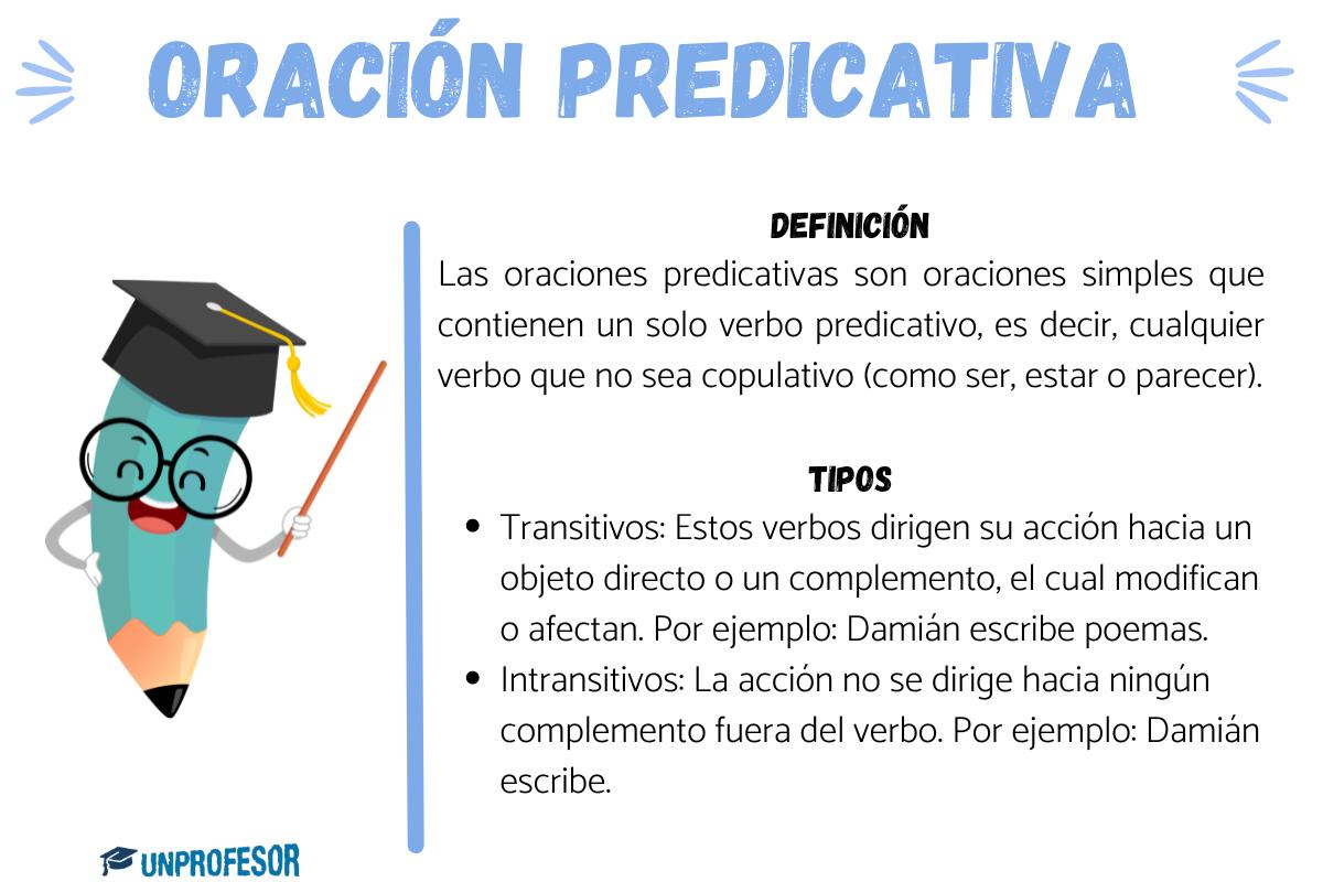 Qué es una oración PREDICATIVA - ejemplos