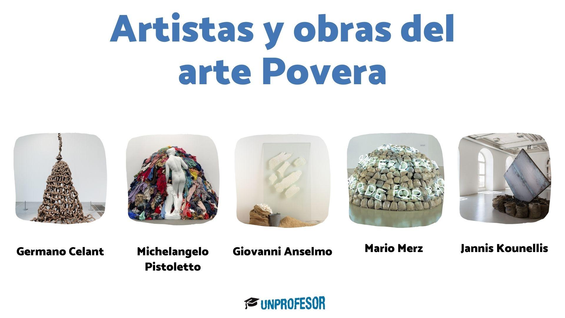 5 artistas del arte POVERA y obras importantes