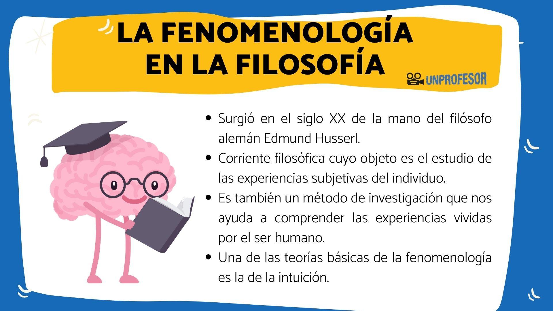 Qué es la FENOMENOLOGÍA en la filosofía - resumen