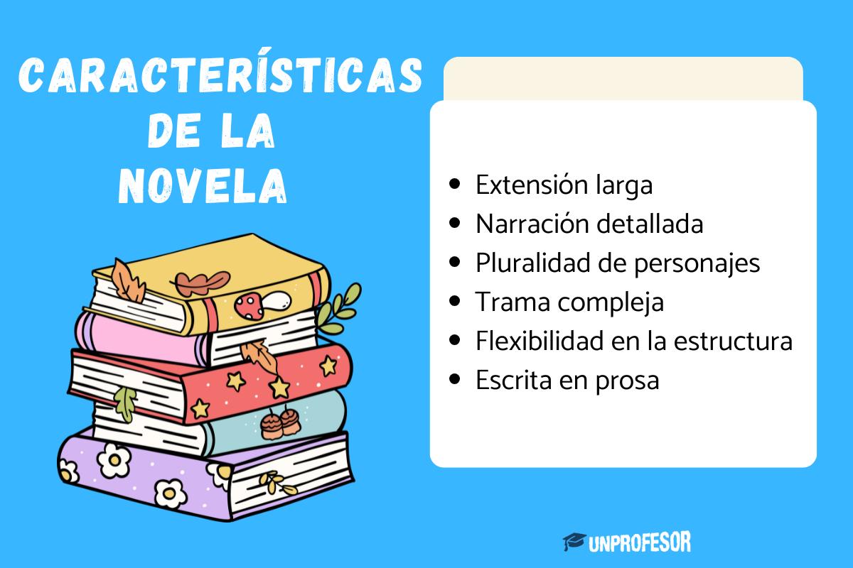 6 características de la NOVELA - resumen