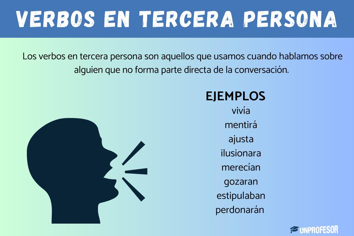 100 ejemplos de verbos en TERCERA persona