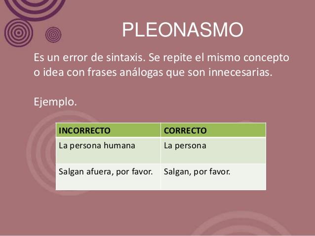Qué es el PLEONASMO - con ejemplos