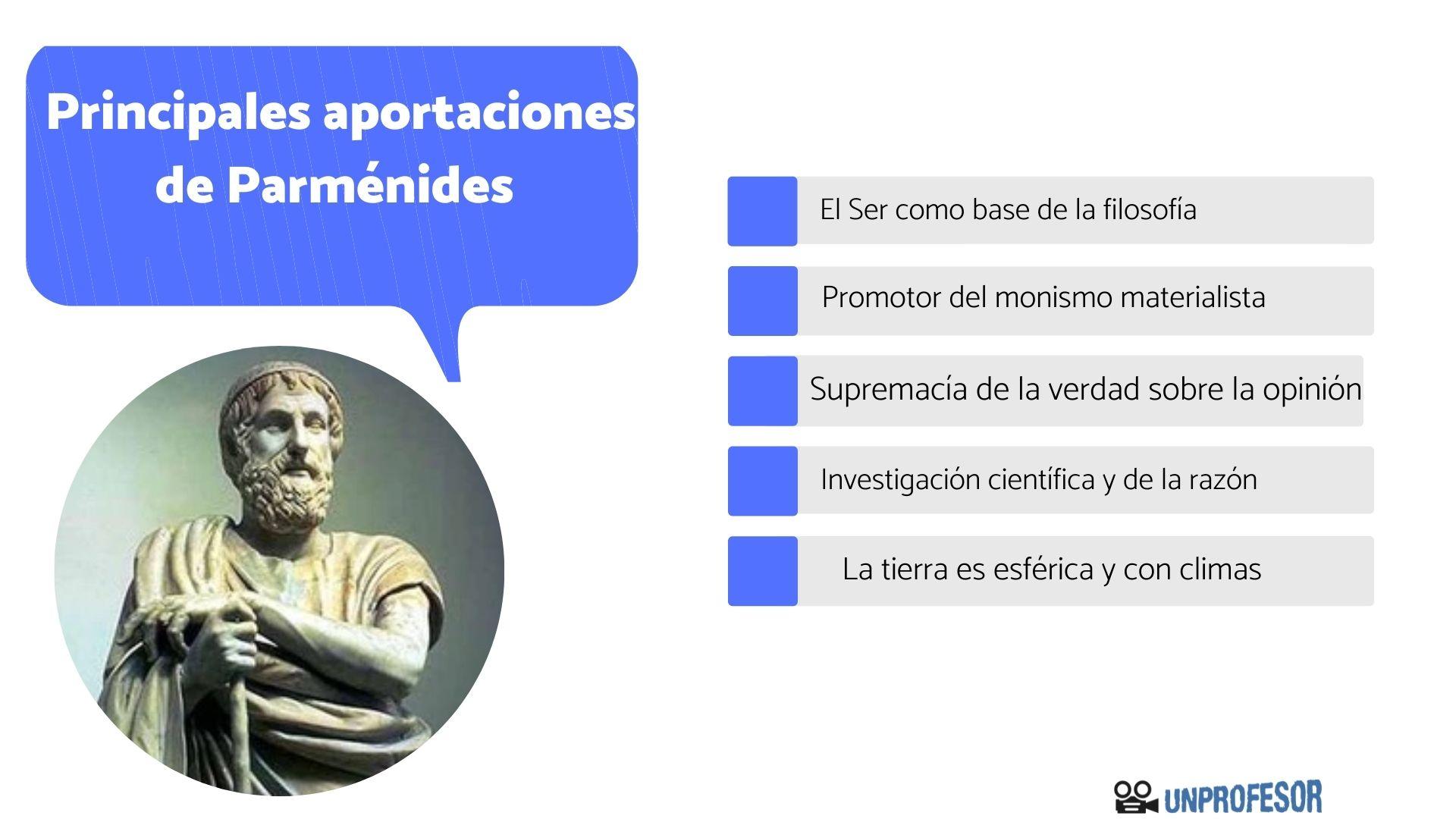 PARMÉNIDES de Elea: aportaciones más importantes - RESUMEN
