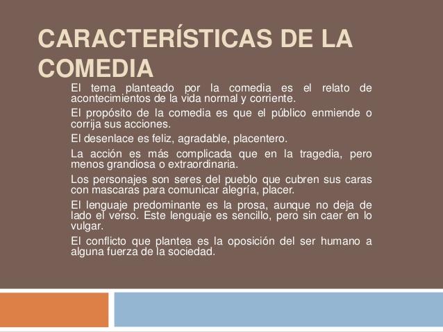 5 características de la COMEDIA - [RESUMEN con EJEMPLOS!!]