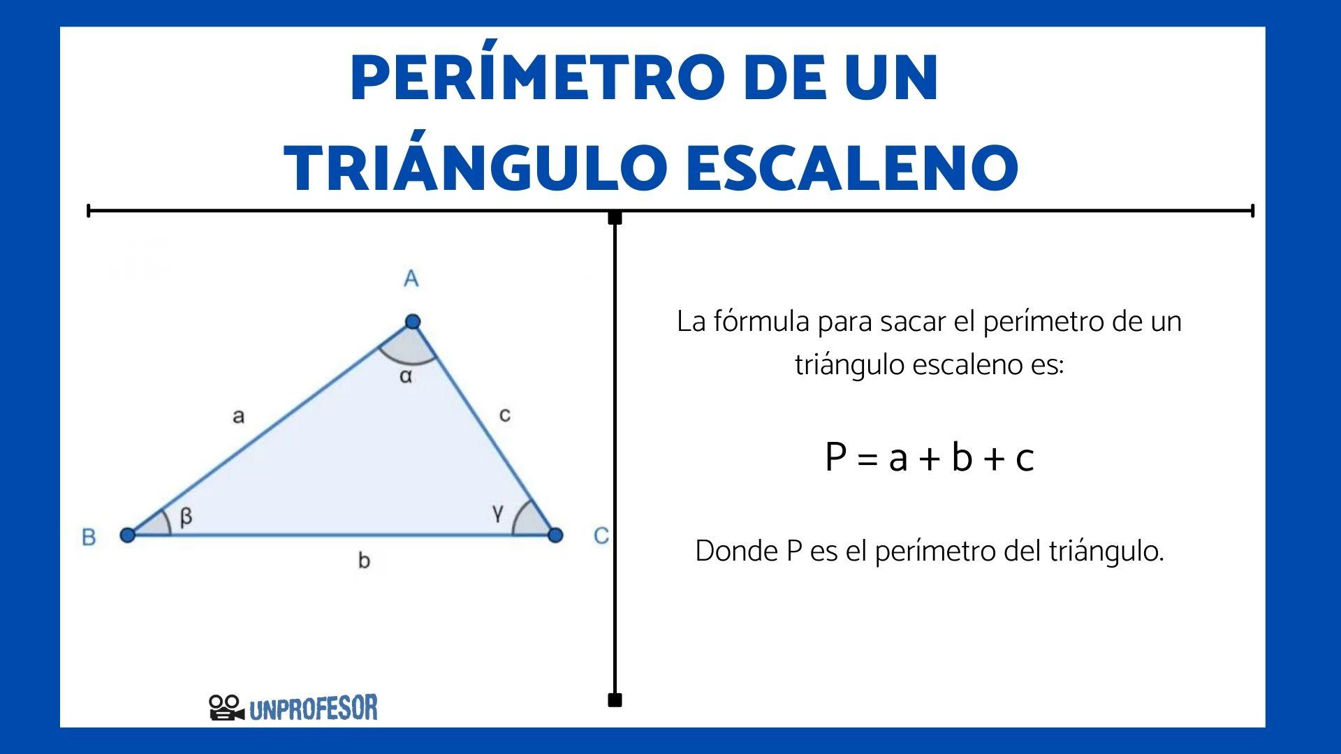 Cómo sacar el PERÍMETRO de un triángulo escaleno - fácil!