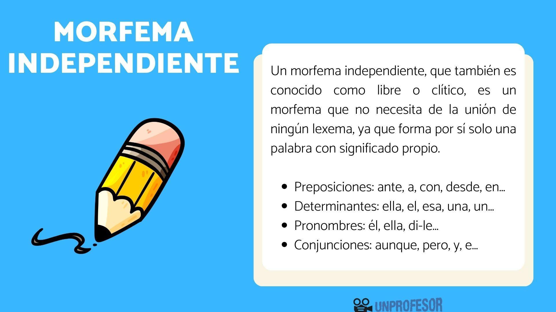 10 ejemplos de MORFEMAS dependientes