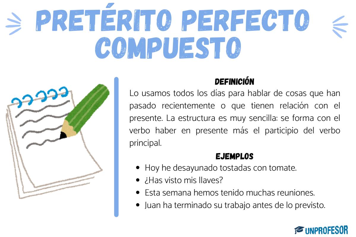 40 ejemplos de pretérito PERFECTO compuesto