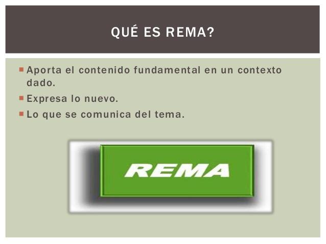 Qué es el rema de un texto