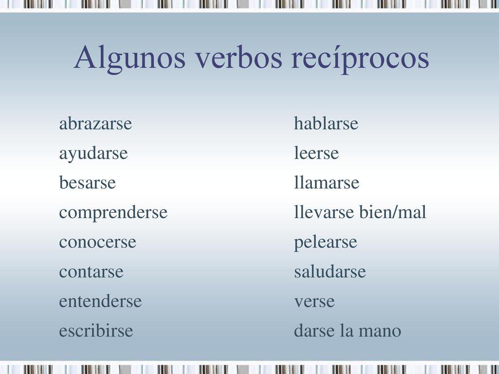 Qué son los verbos RECÍPROCOS - con EJEMPLOS [ideal para niños!]