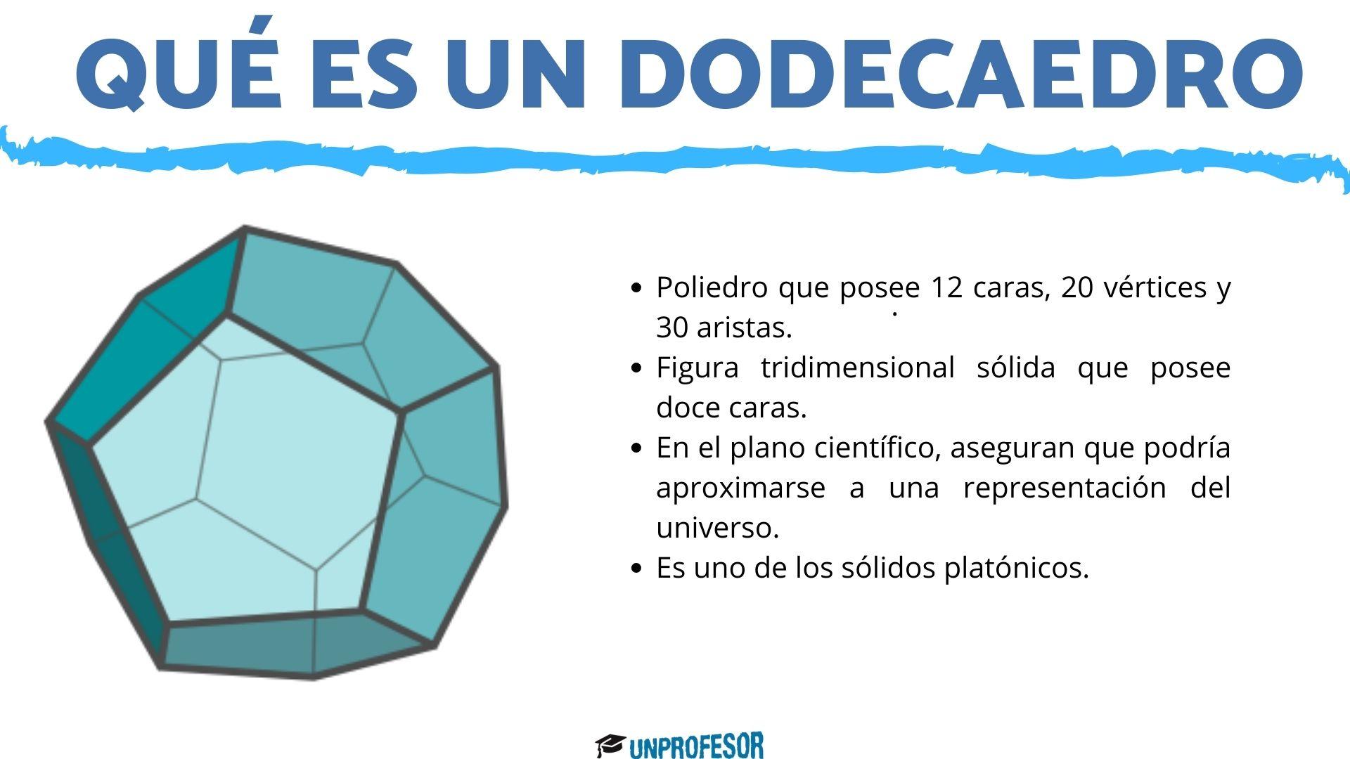 Qué es un DODECAEDRO y sus características