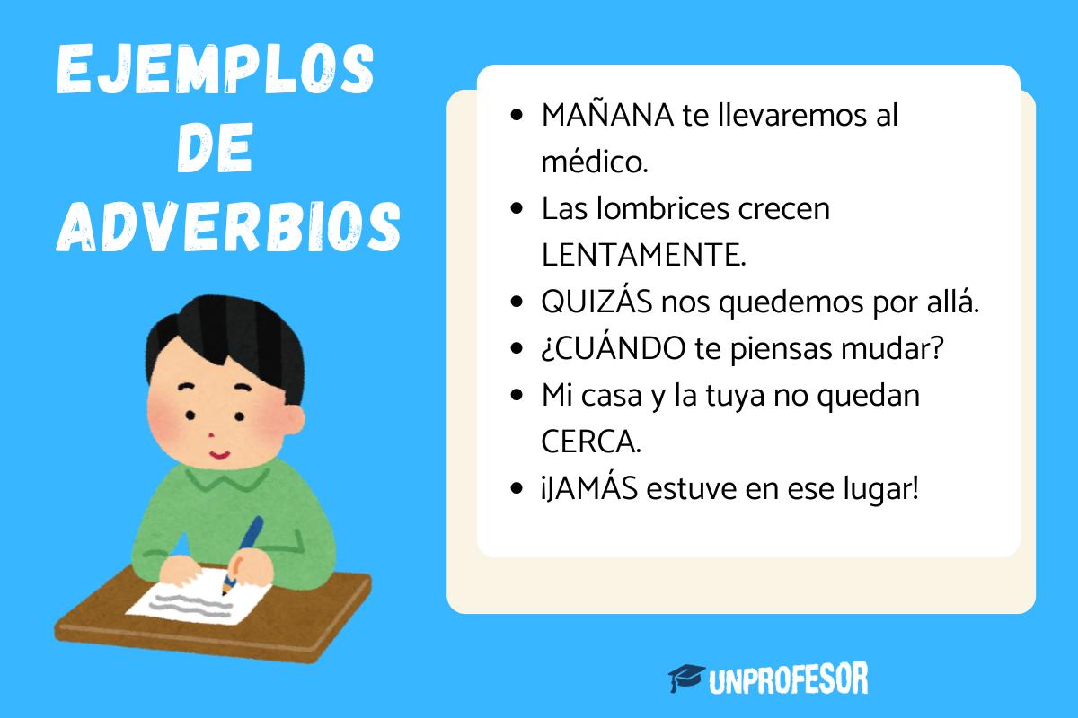 100 ejemplos de ADVERBIOS en oraciones