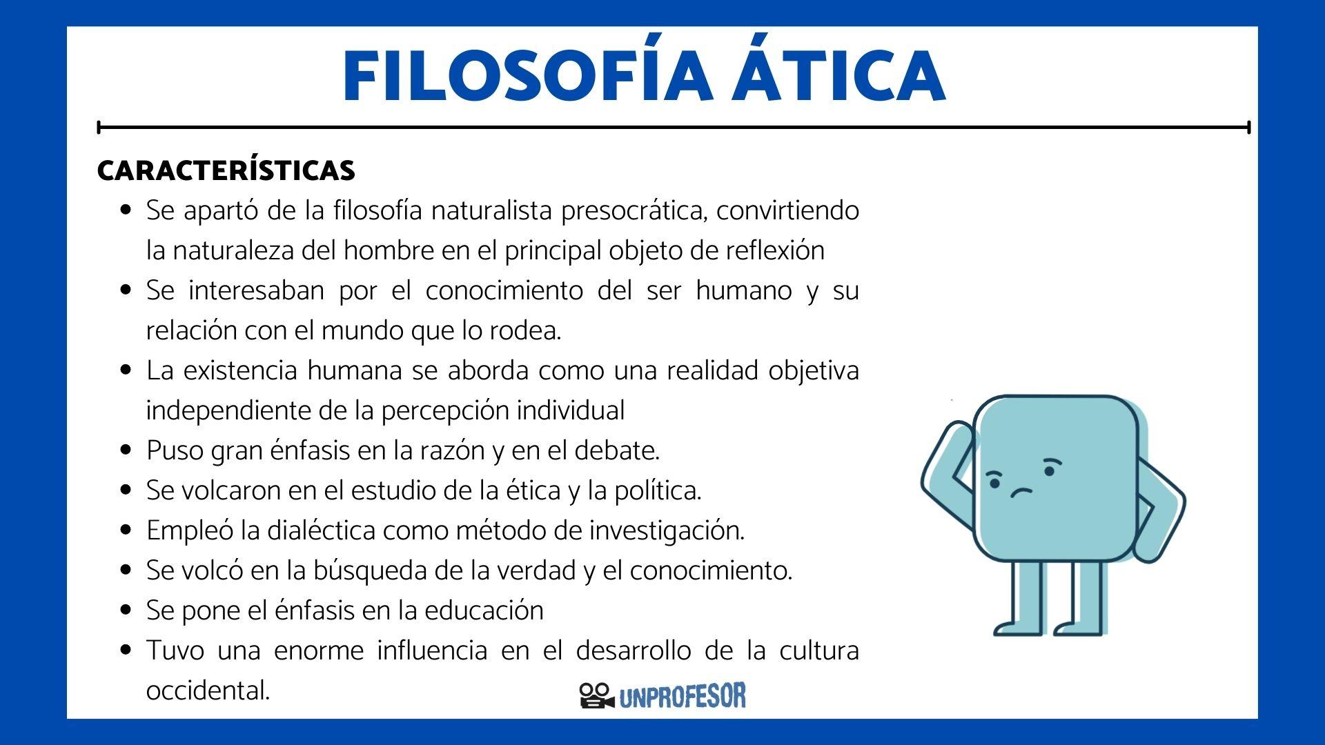 9 características de la filosofía ÁTICA - resumen corto!