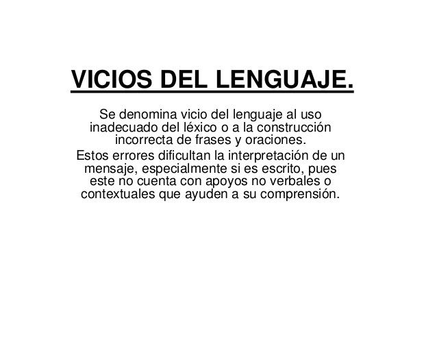 Qué son los VICIOS del lenguaje – RESUMEN + EJEMPLOS