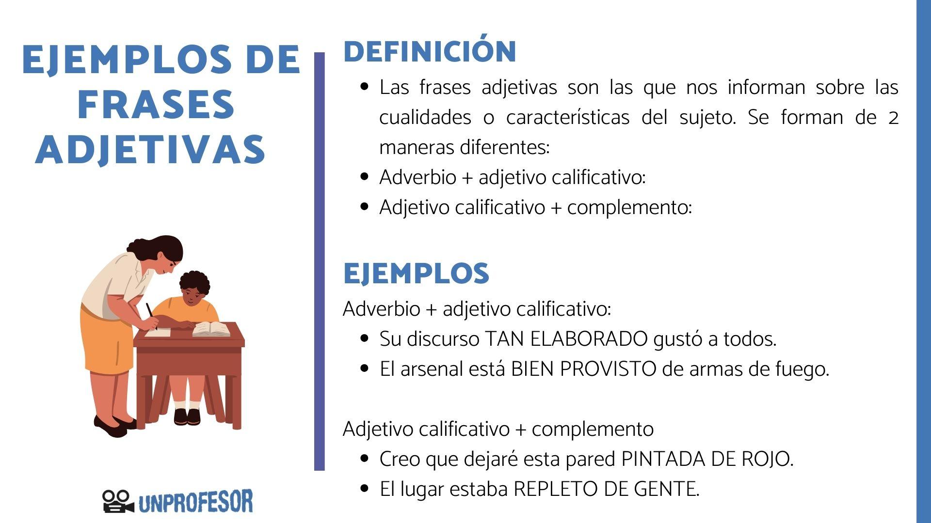 Ejemplos de frases adjetivas