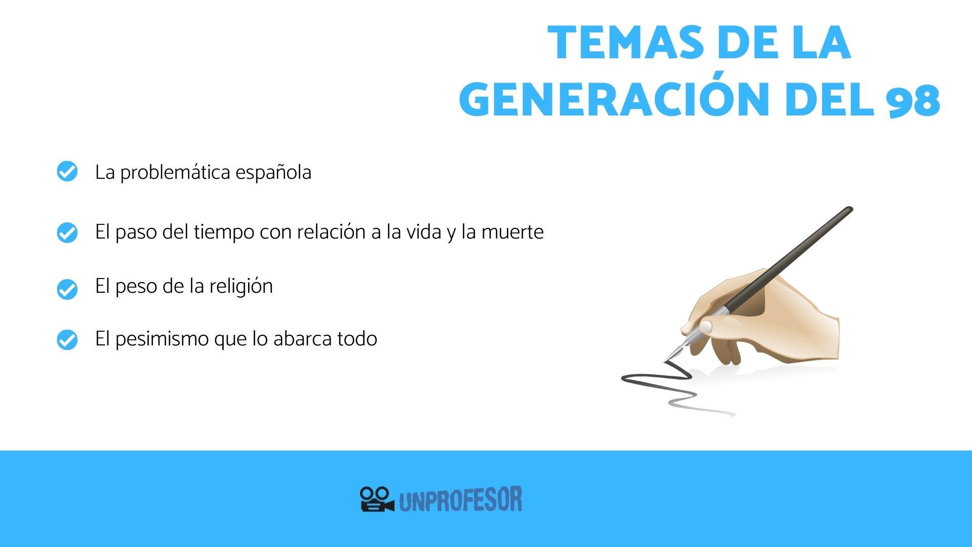 Temas de la GENERACIÓN del 98 - resumen + vídeo!