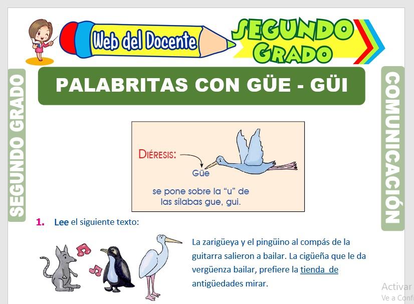 +40 EJEMPLOS de palabras con GUE y GUI con diéresis - [para ESTUDIAR!]