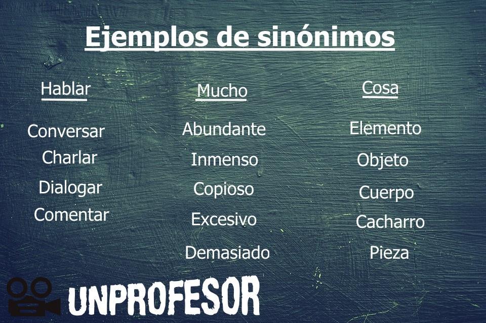 50 ejemplos de sinónimos y antónimos - con ejercicios