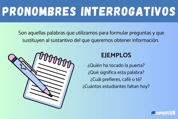 Qué son los pronombres INTERROGATIVOS - con ejemplos
