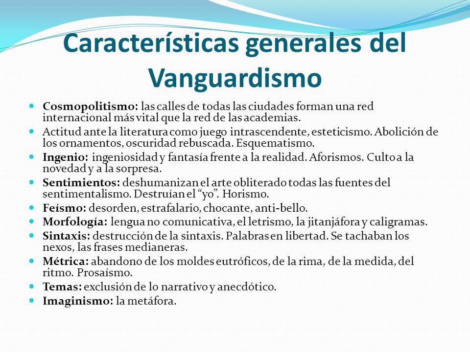 Vanguardias literarias del siglo 20 - ¡¡RESUMEN CORTO!!
