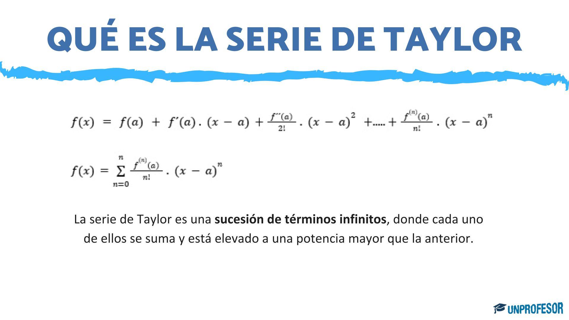 ¿Qué es la serie de Taylor y su fórmula?