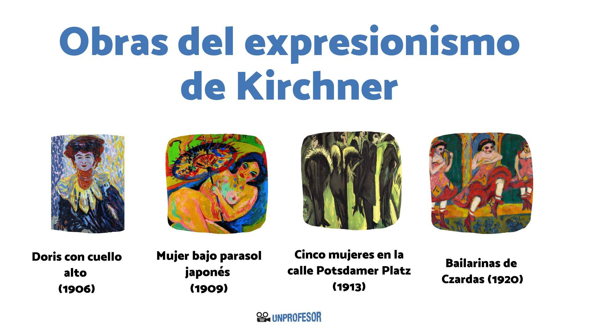 4 obras del expresionismo de KIRCHNER - con imágenes