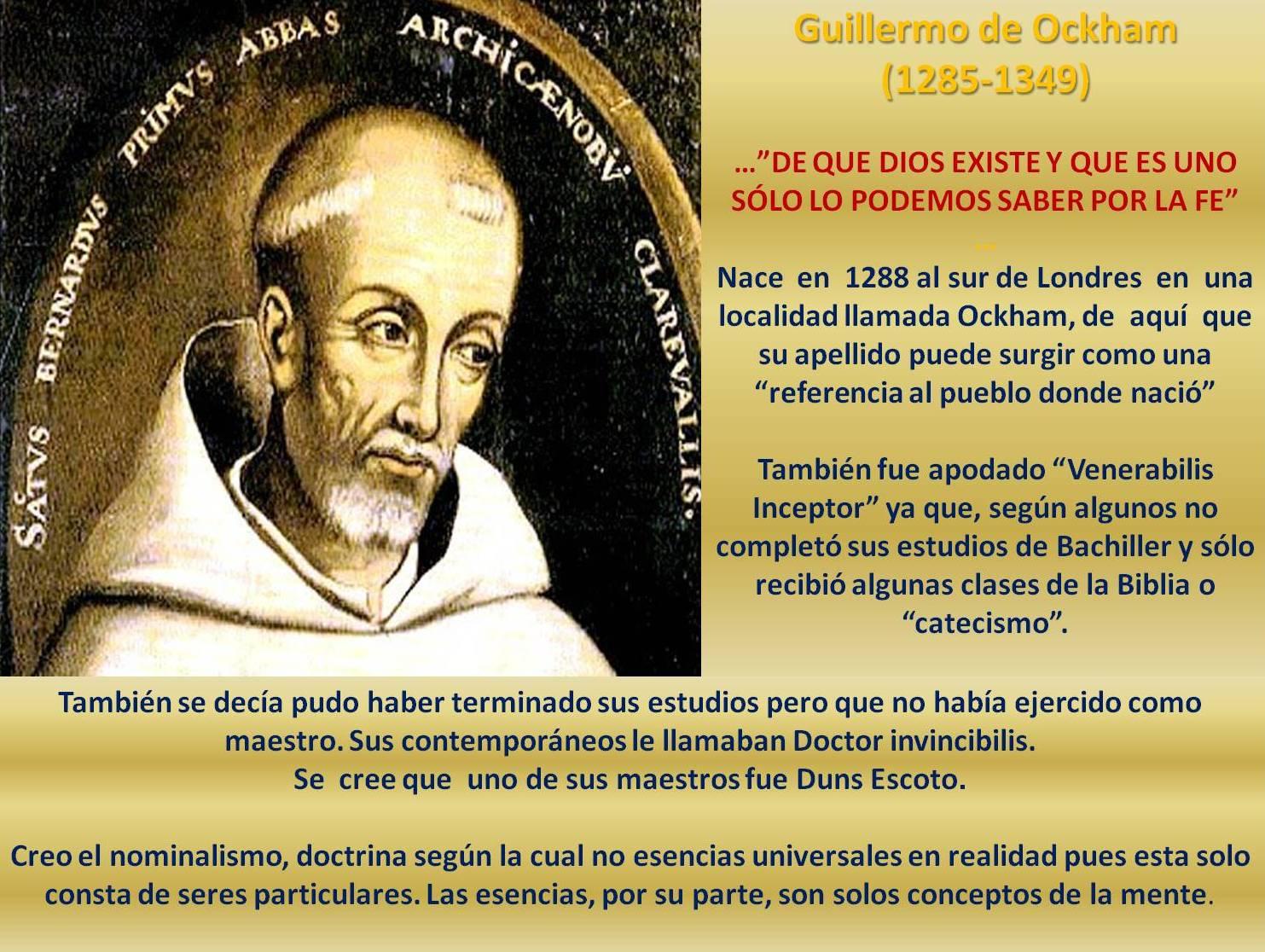 Pensamiento de Guillermo de Ockham: aportaciones más importantes