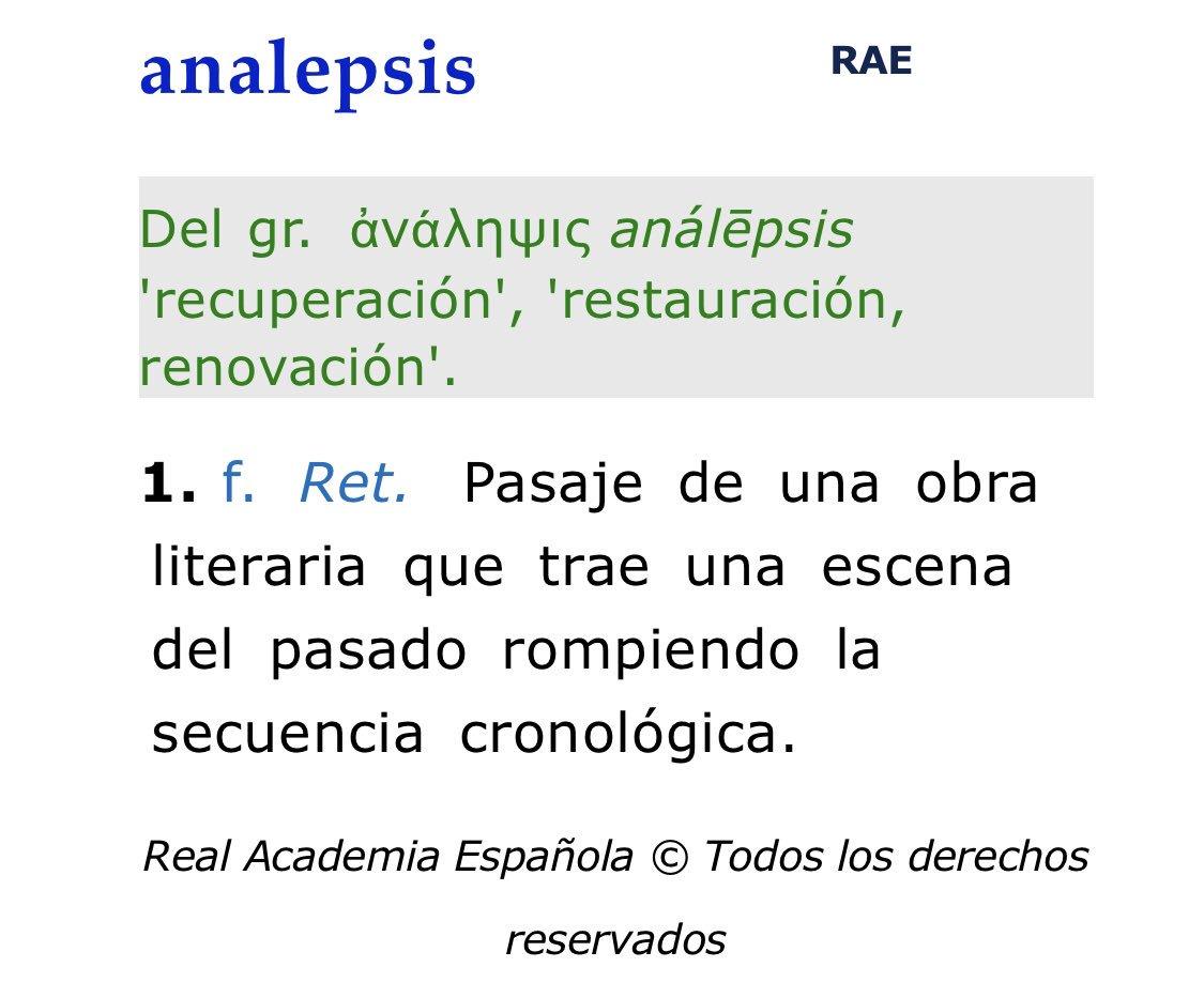 Qué es la ANALEPSIS y ejemplos