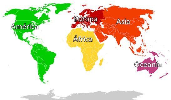 TODOS los continentes y océanos - ¡CON MAPA Y ESQUEMAS!