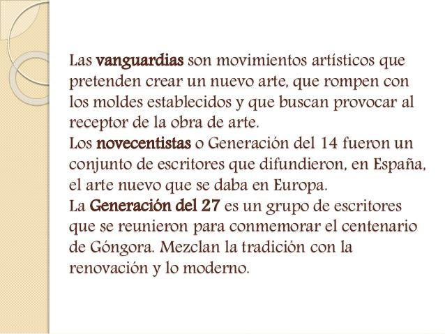 GENERACIÓN del 14 o NOVECENTISMO: resumen, autores y características