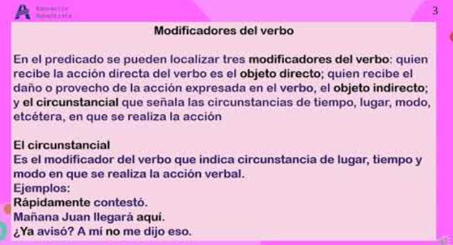 Qué es un modificador CIRCUNSTANCIAL y ejemplos