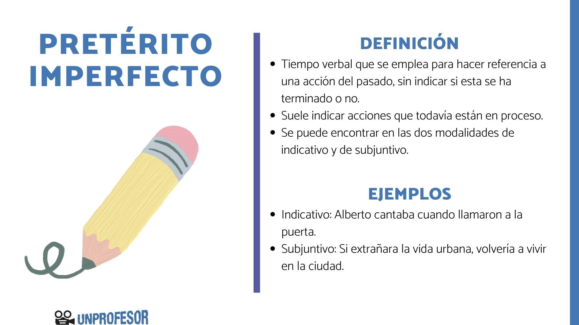 Qué es el pretérito IMPERFECTO - ejercicios y ejemplos