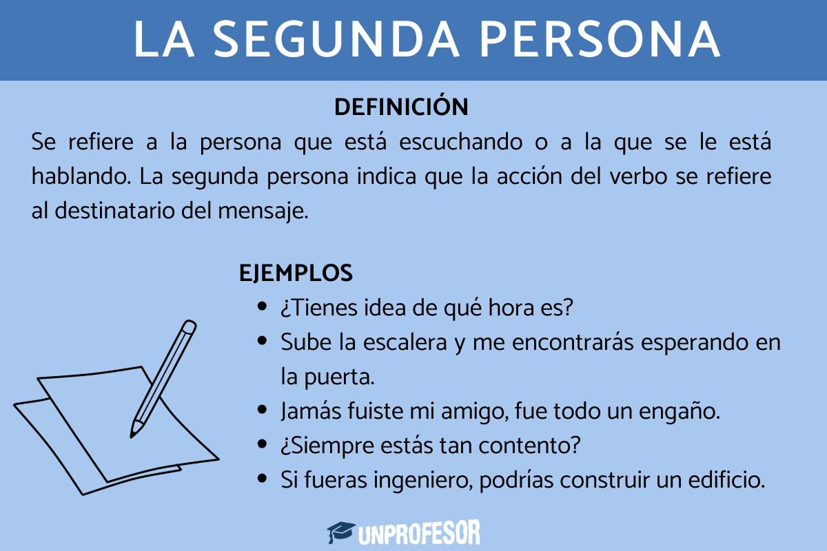 Cuál es la SEGUNDA persona del singular - con ejemplos