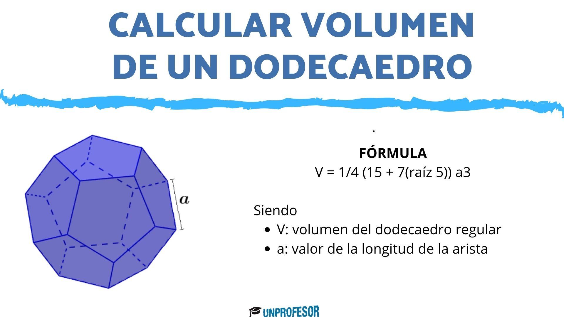 Cómo calcular el VOLUMEN de un dodecaedro - ejemplos