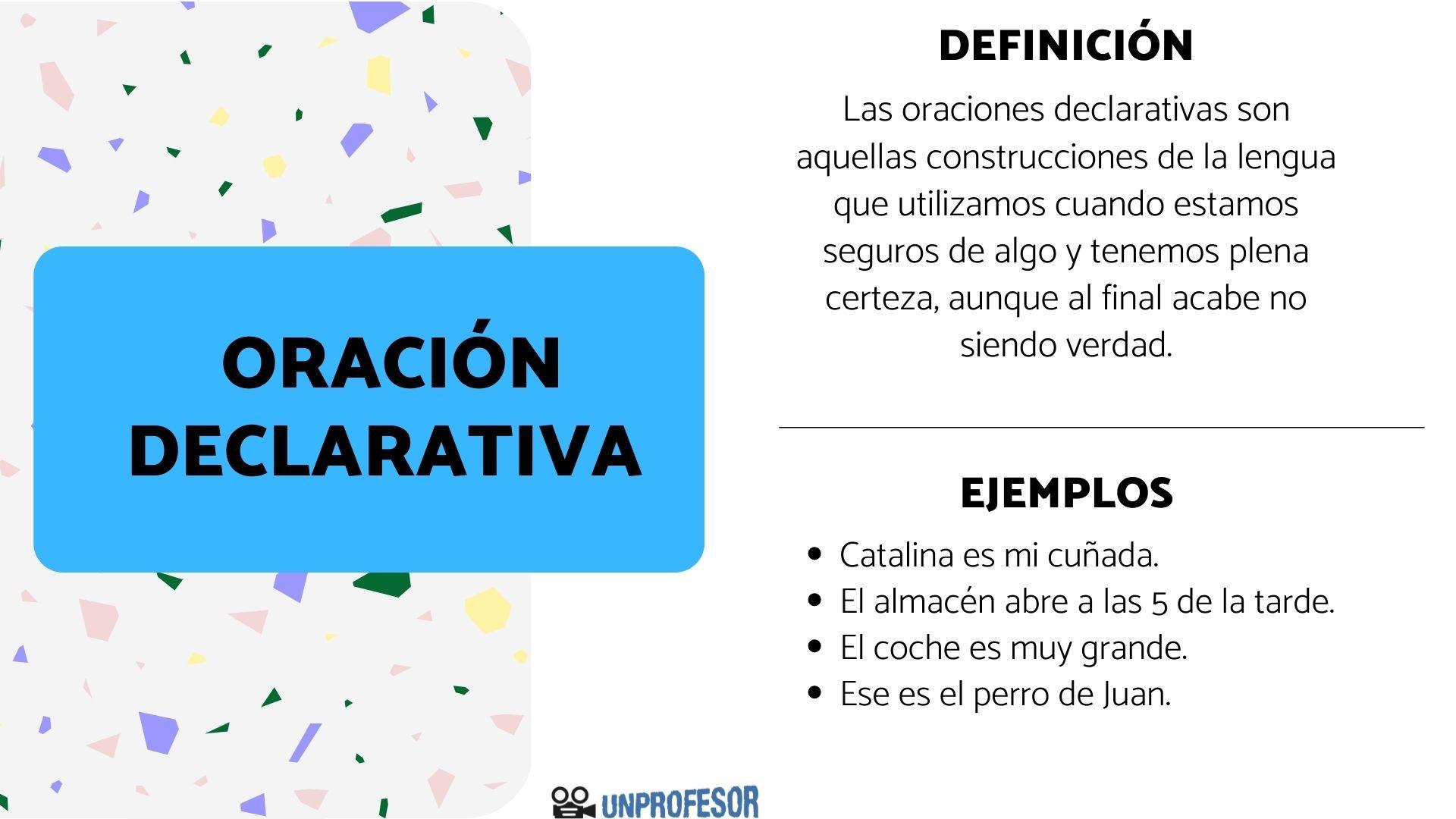 Qué es la oración DECLARATIVA y ejemplos - RESUMEN fácil!